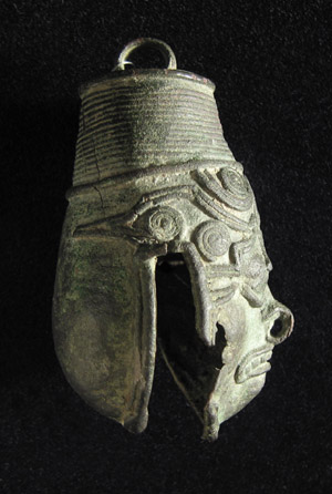 Art of the Americas - Copper effigy bell, Aztec or Mixtec