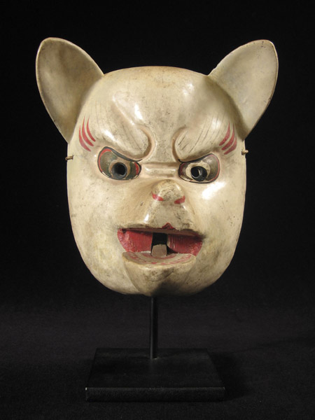Asian Tribal Art - White fox mask, Japan